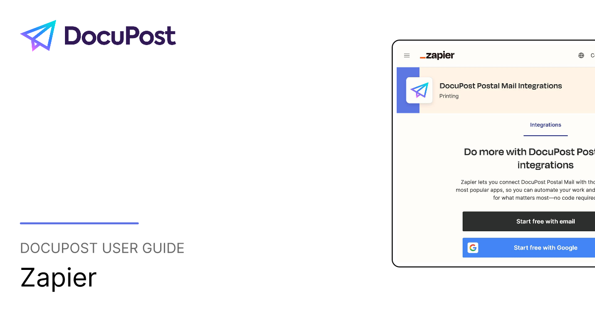 Zapier | DocuPost User Guide