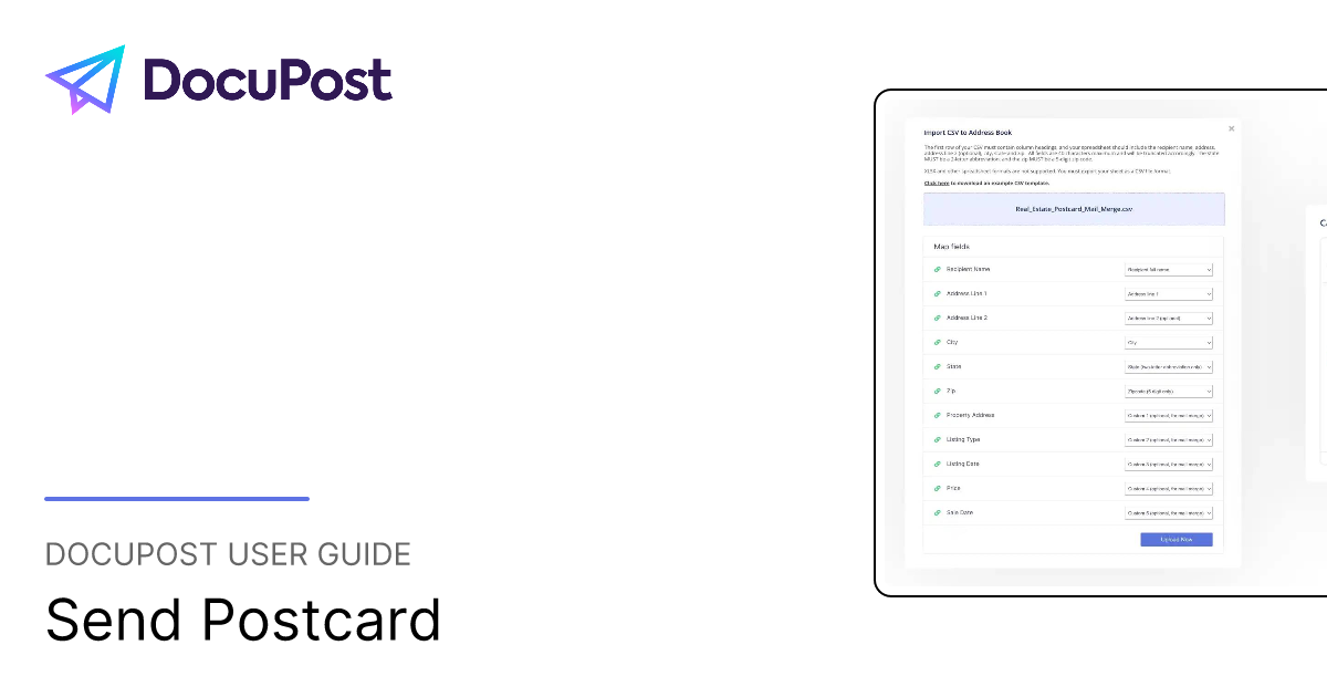 Send Postcard | DocuPost User Guide